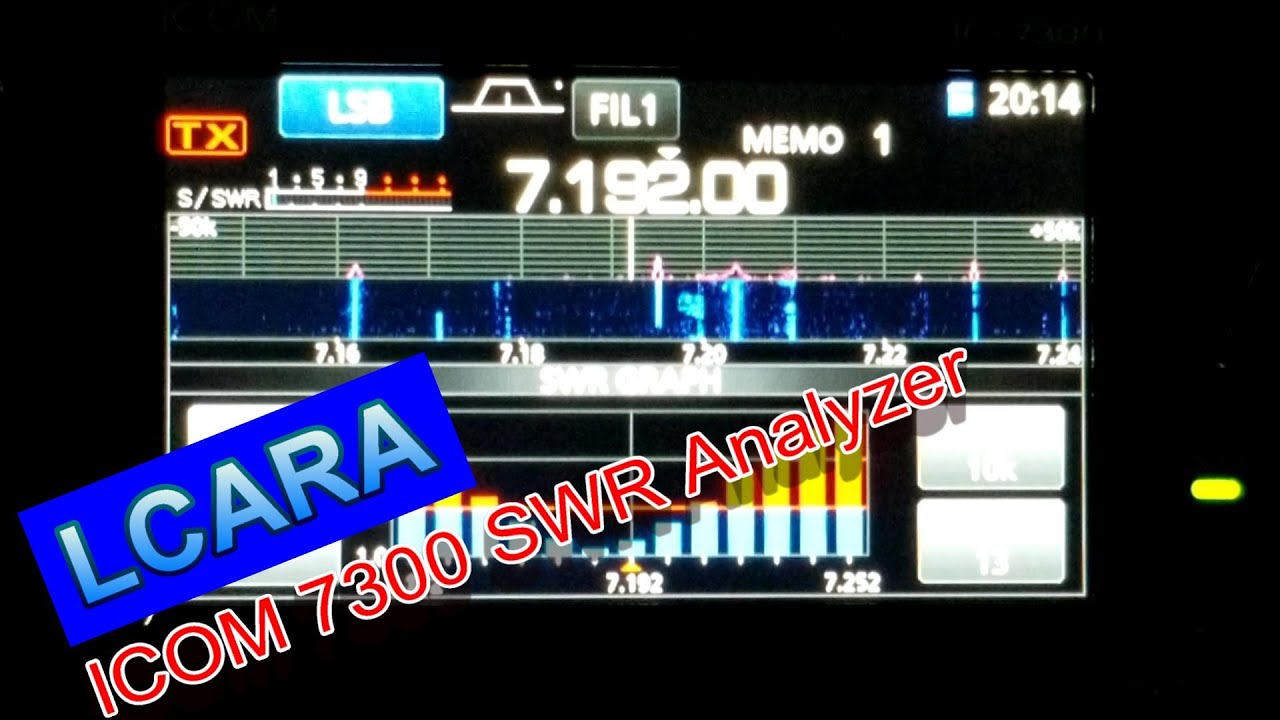 LCARA HAM Radio: ICOM 7300 SWR Antenna Analyzer - YouTube