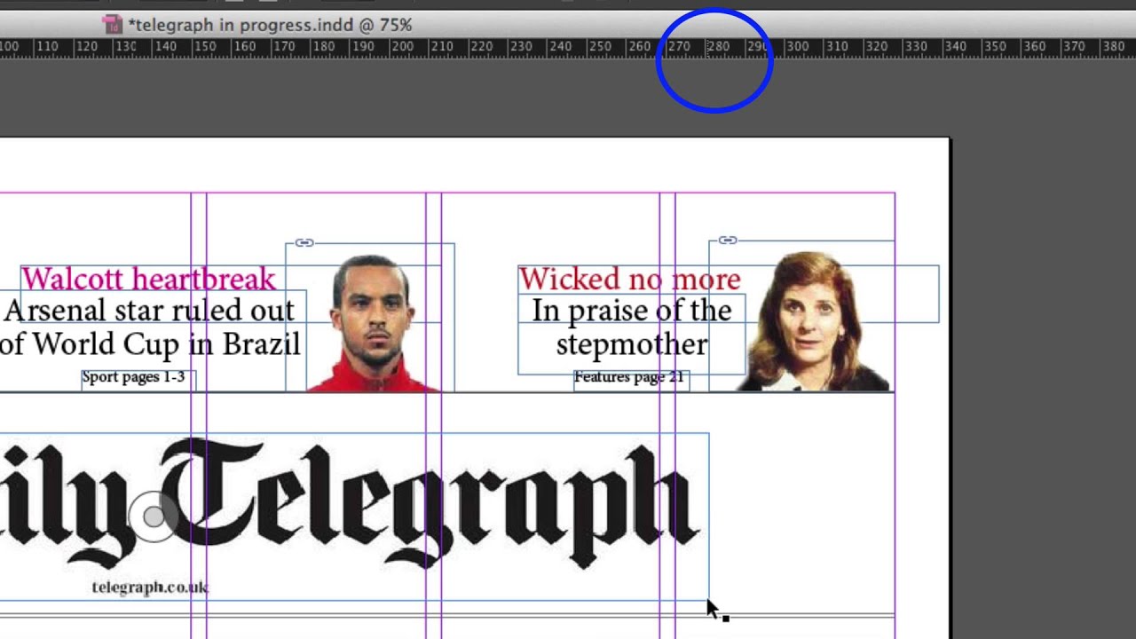 InDesign: Using rulers and guides - YouTube