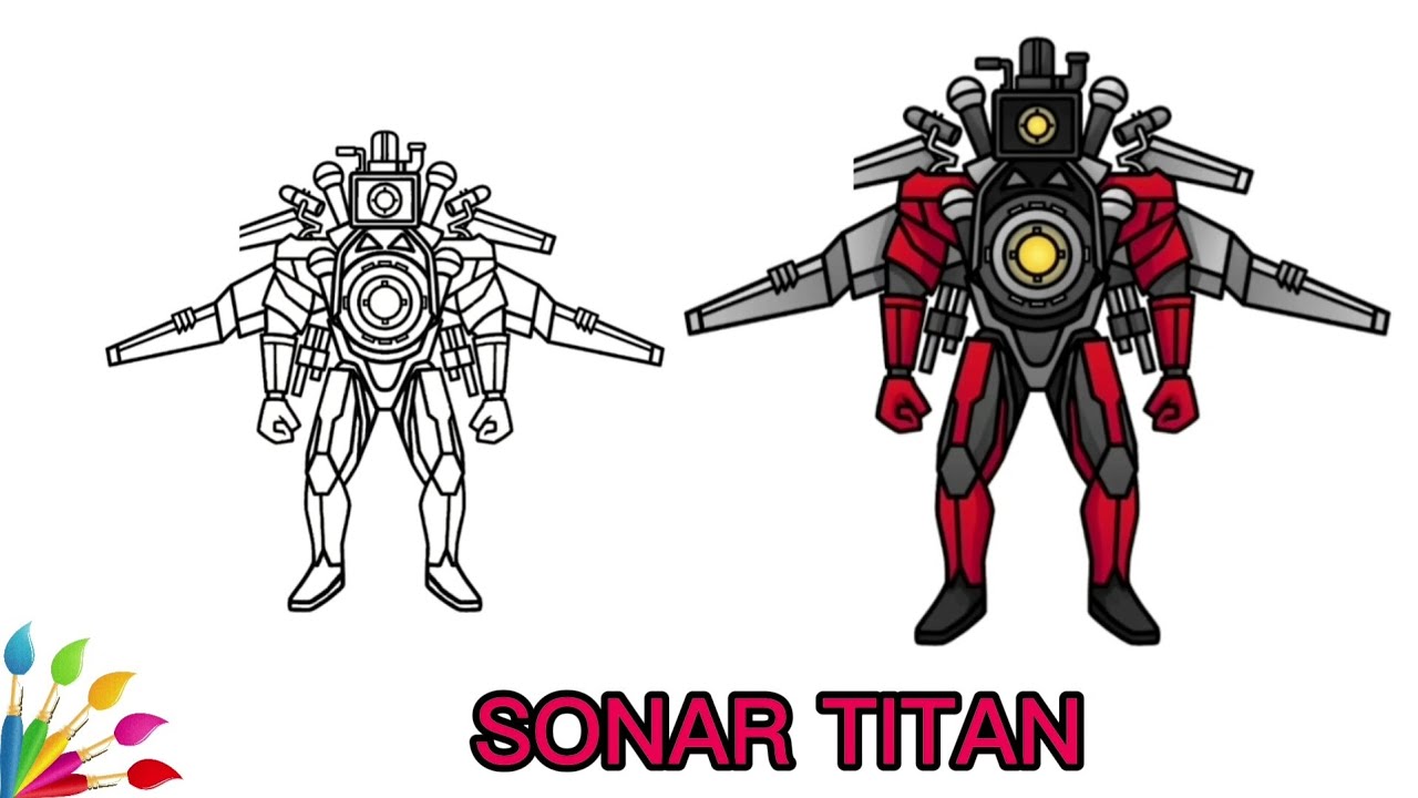 How to draw SONAR TITAN - YouTube