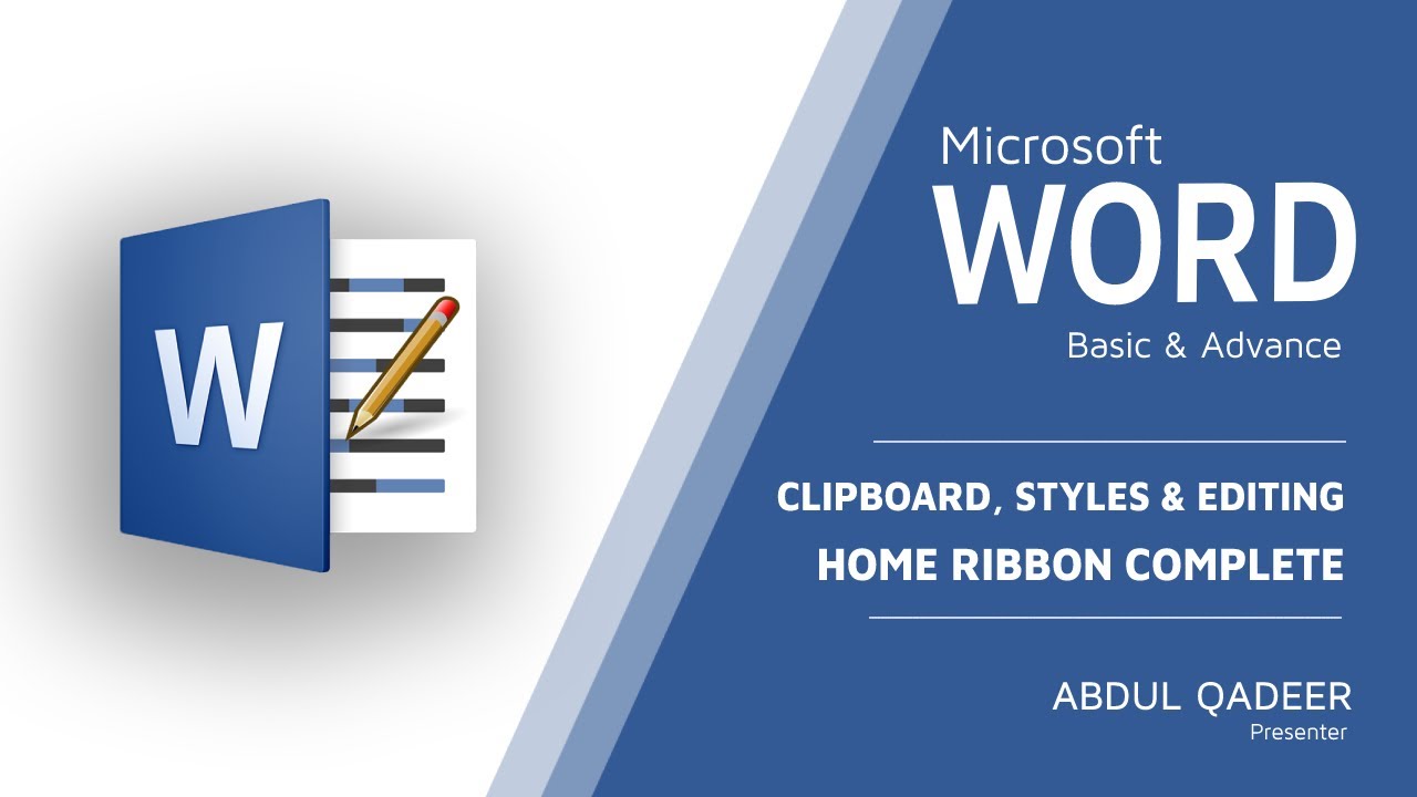 What is Ribbon || How to use Home Ribbon in Microsoft Word in اردو ...