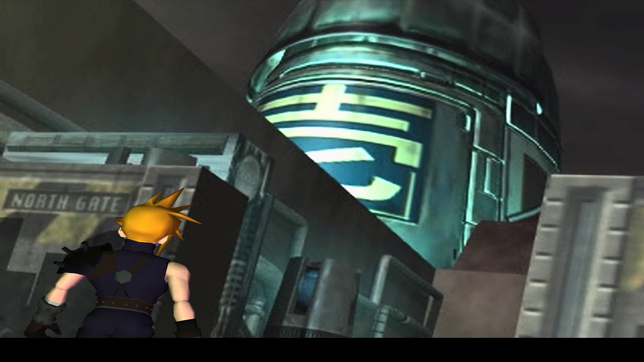 FFVII Ai background upscale mod - YouTube