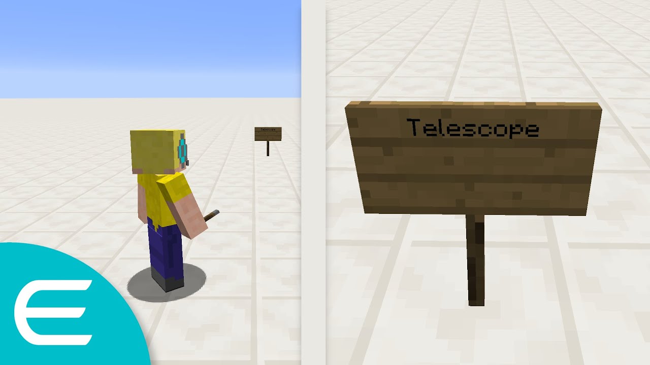 Multiplayer friendly telescope. minecraft commands - YouTube