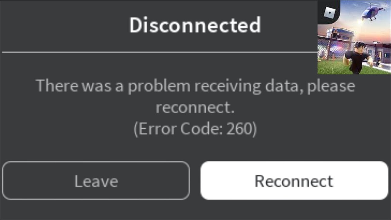 Roblox Game - Disconnected - There was a problem receiving data, please ...