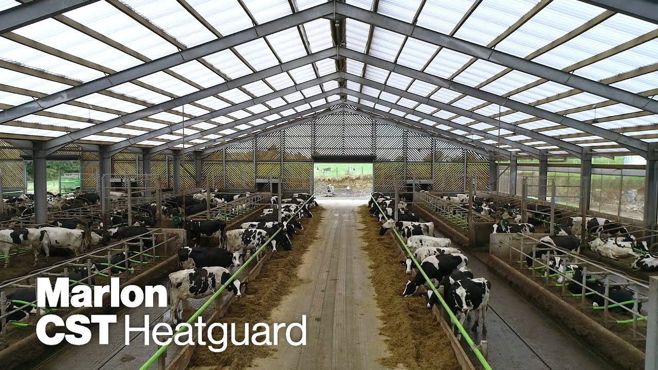 Bingham's Farm - Marlon CST Heatguard used for large dairy shed - YouTube