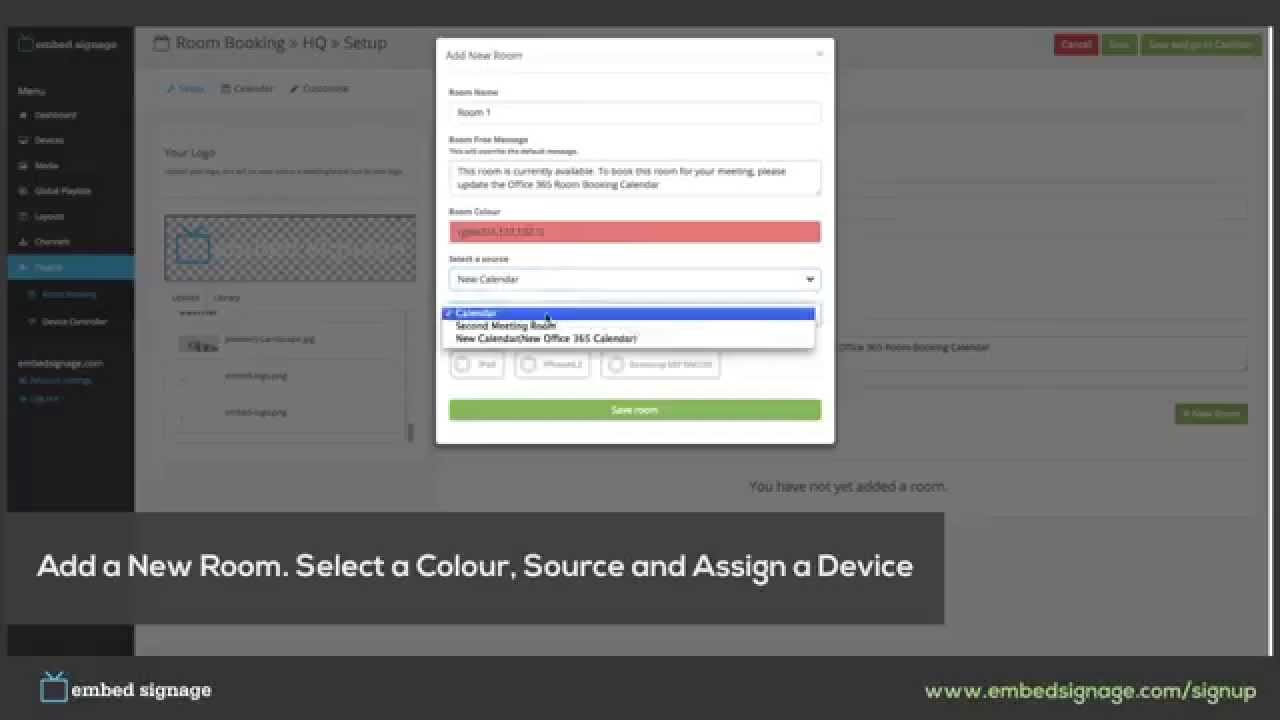 Room Booking Plugin Tutorial for Embed Signage - Digital Signage ...
