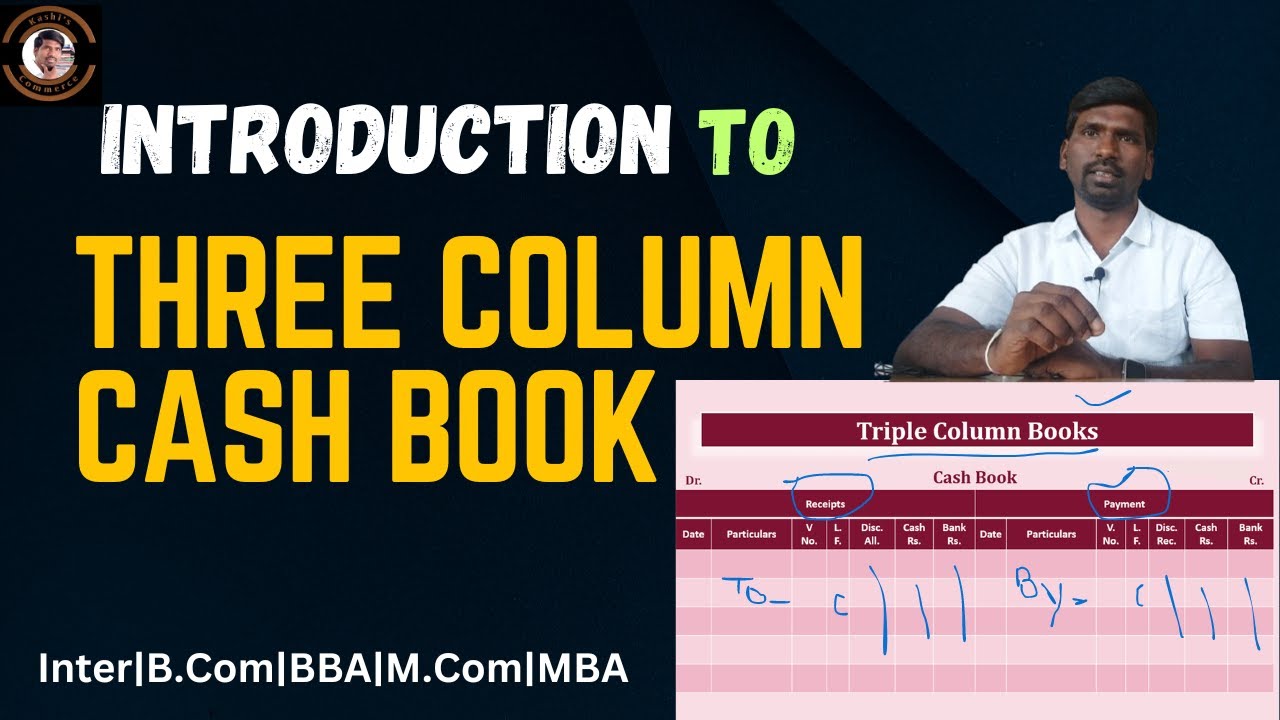 Introduction to Three column cash book| cash, bank and discount columns ...