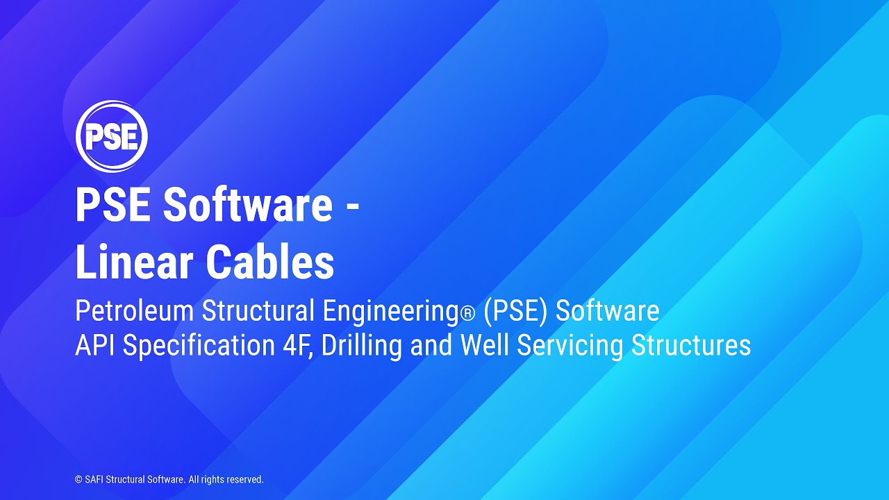 Linear Cables in Petroleum Structural Engineering® software - YouTube