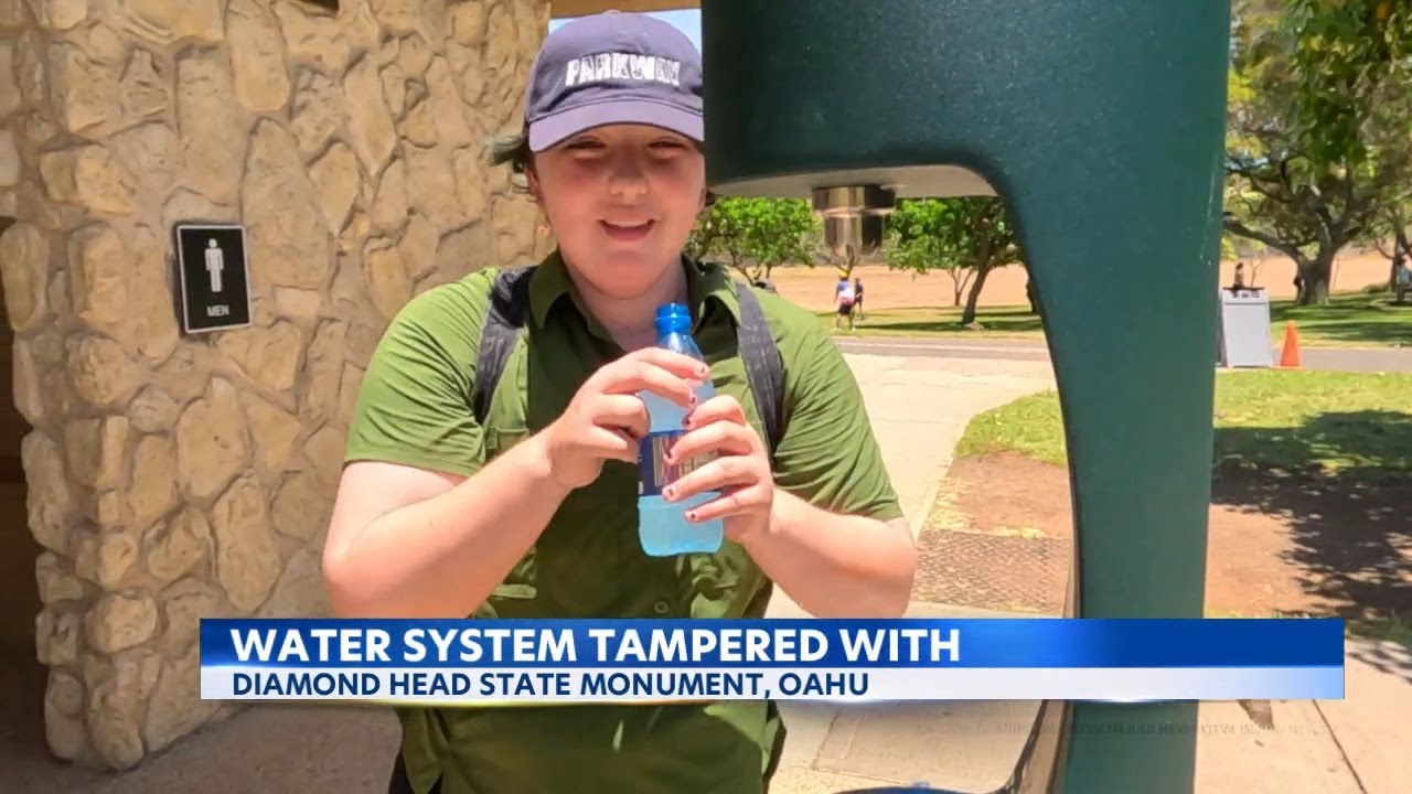 Vandals likely to blame for water system shutoff at Diamond Head - YouTube