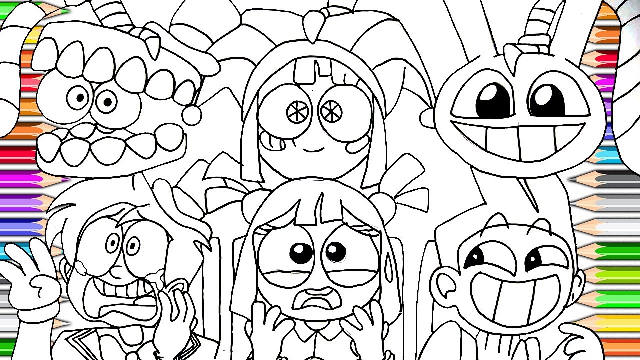 Amazing Digital Circus How to color all new characters Pomni Coloring ...
