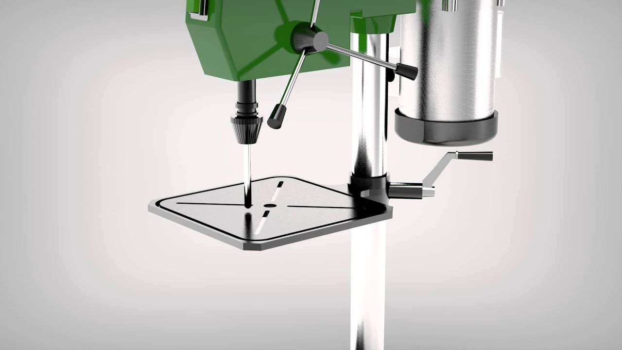 Bench Drilling Machine Animation - YouTube