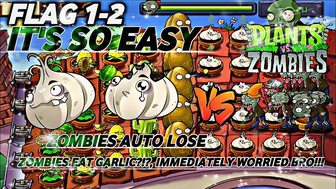 PLANTVSZOMBIE || ZOMBIES EAT GARLIC?!?, IMMEDIATELY WORRIED BRO!!😵‍💫🤢🤮 ...