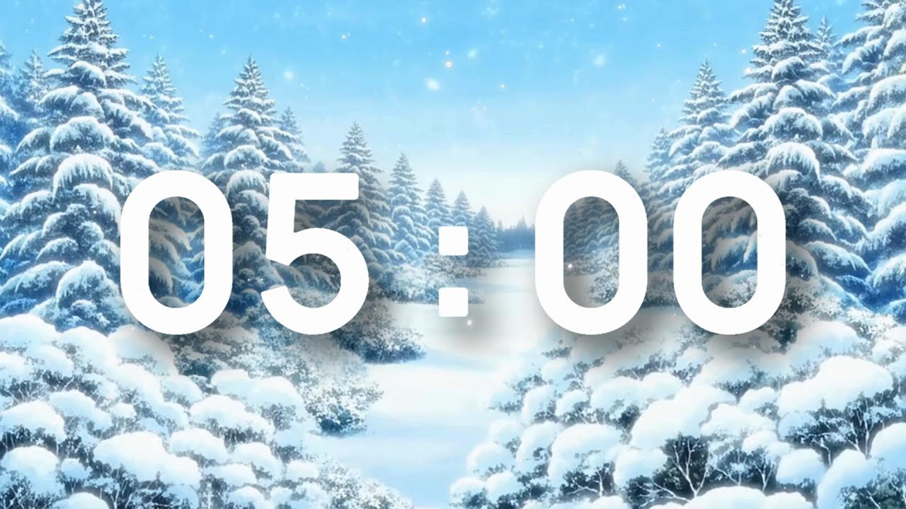Winter Classroom Timer | 5-Minute Calming Music for Focus & Study - YouTube