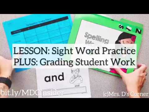 Sight Word Work for Students in Special Ed and How to Grade it With ...