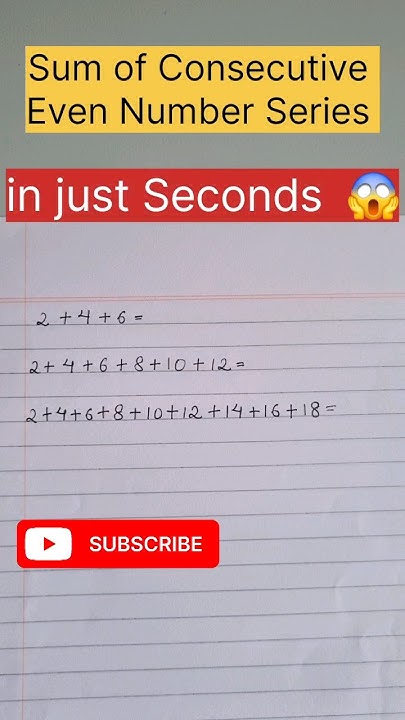 Sum of Consecutive even numbers*Trick2 #mathstricks #vedicmaths #abacus # ...