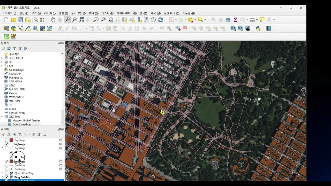 QGIS install QuickOSM Plugin and Query building, highway layers from OpenStreetMap (OSM) - YouTube