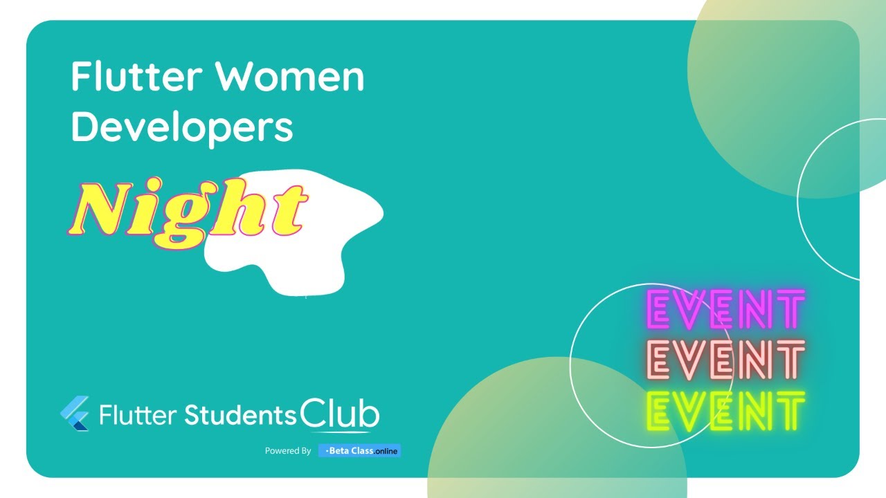 Flutter Students Club - Flutter Women Developers Night 💙 - YouTube