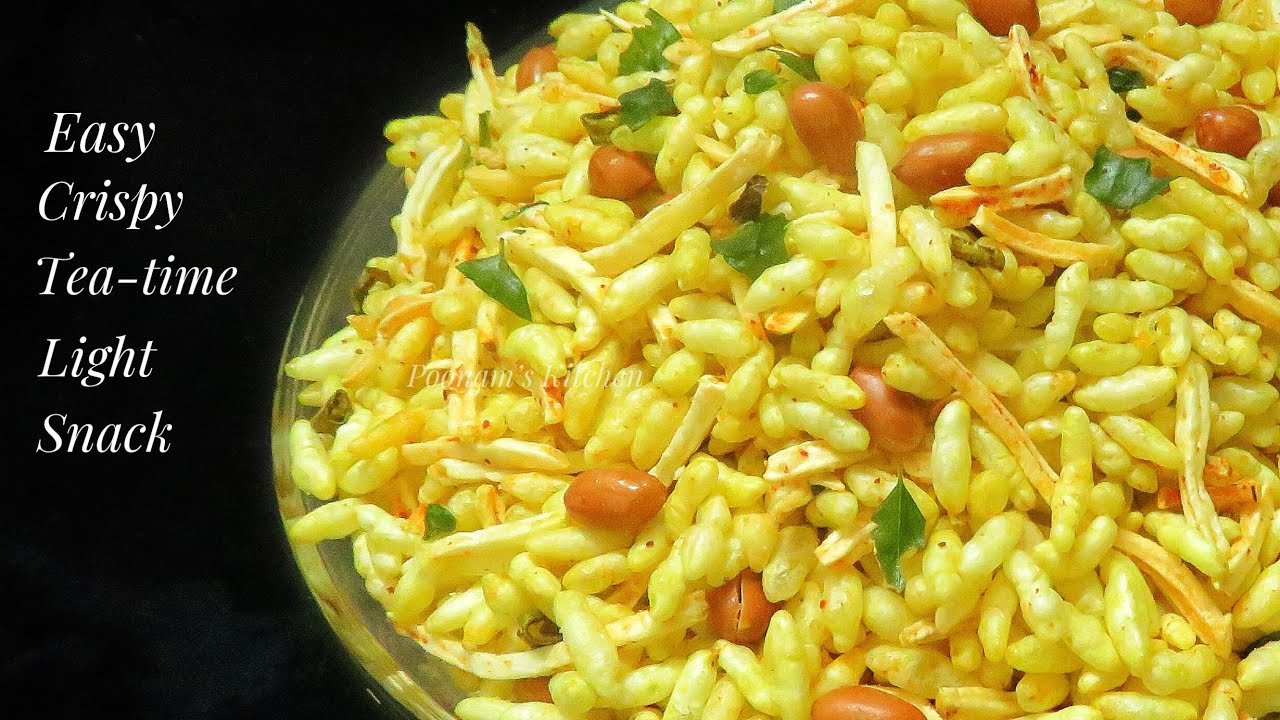 Crispy Light Snack roasted Murmura Chivda Recipe - Namkeen Teatime ...