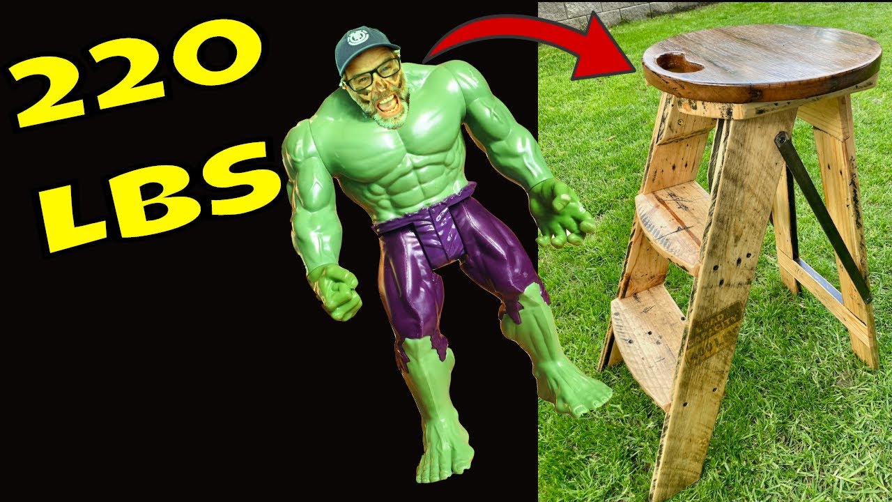 DIY Folding Step Stool. FULL TUTORIAL! - YouTube