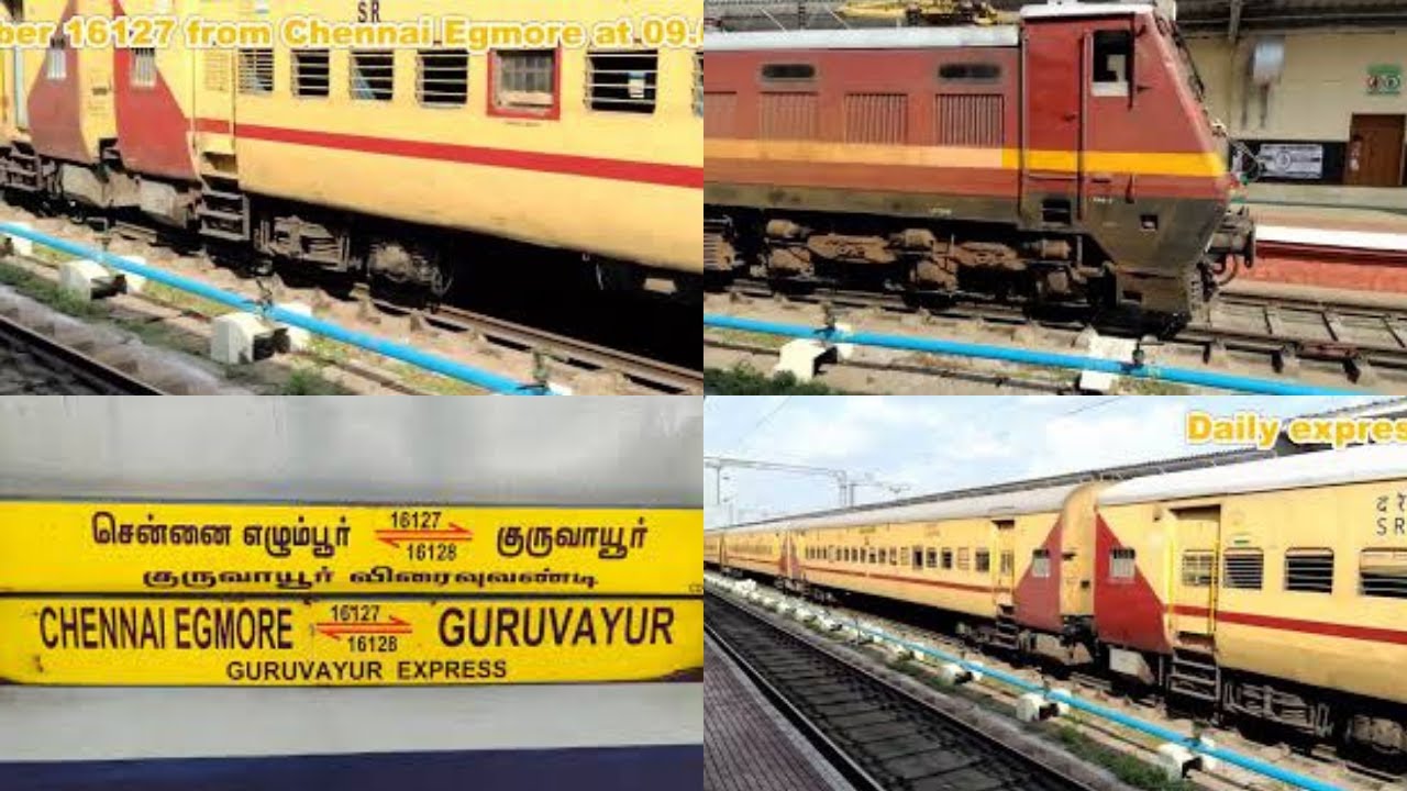 *GURUVAYUR EXPRESS* Chennai To Guruvayur 1,111 Kms in 22 hrs !!! | Best ...