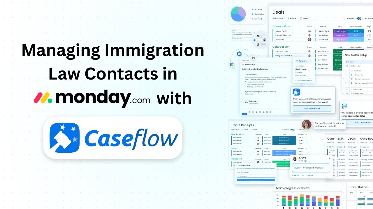 Managing Immigration Law Contacts in monday.com with Caseflow - YouTube