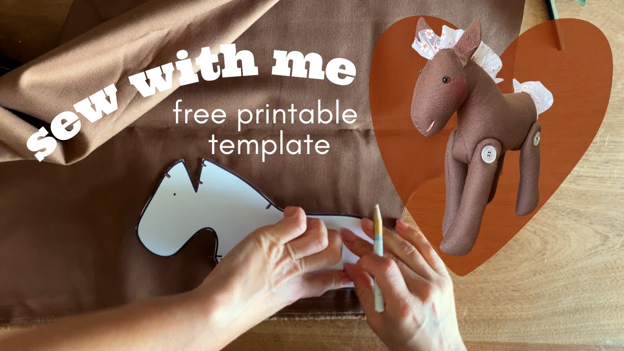 Sew a pony doll with me ⚘ Fabric Doll Making Free Pattern - YouTube