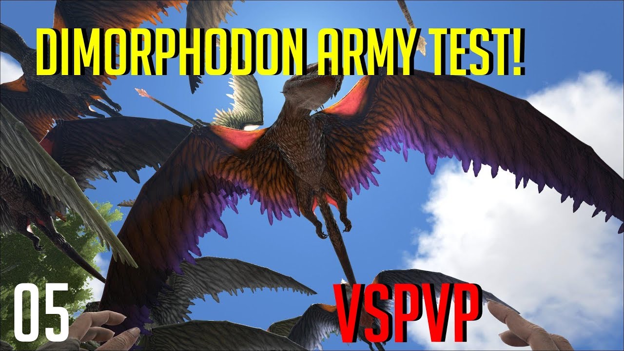 DIMORPHODON ARMY TEST! - vsPvP - Road to Alpha? Episode 5 - Ark ...