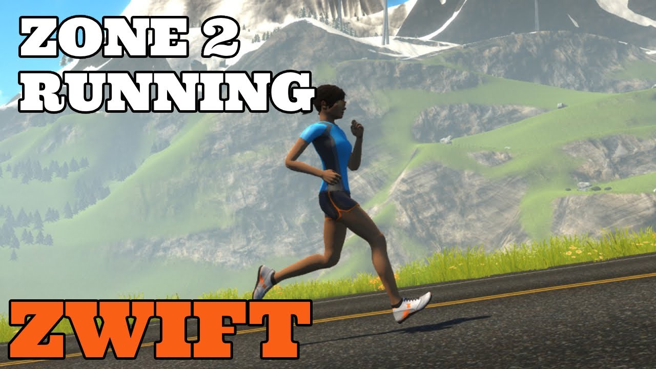 ZWIFT | Zone 2 Running| Easy Run | Miles & Heart Rate Control - YouTube