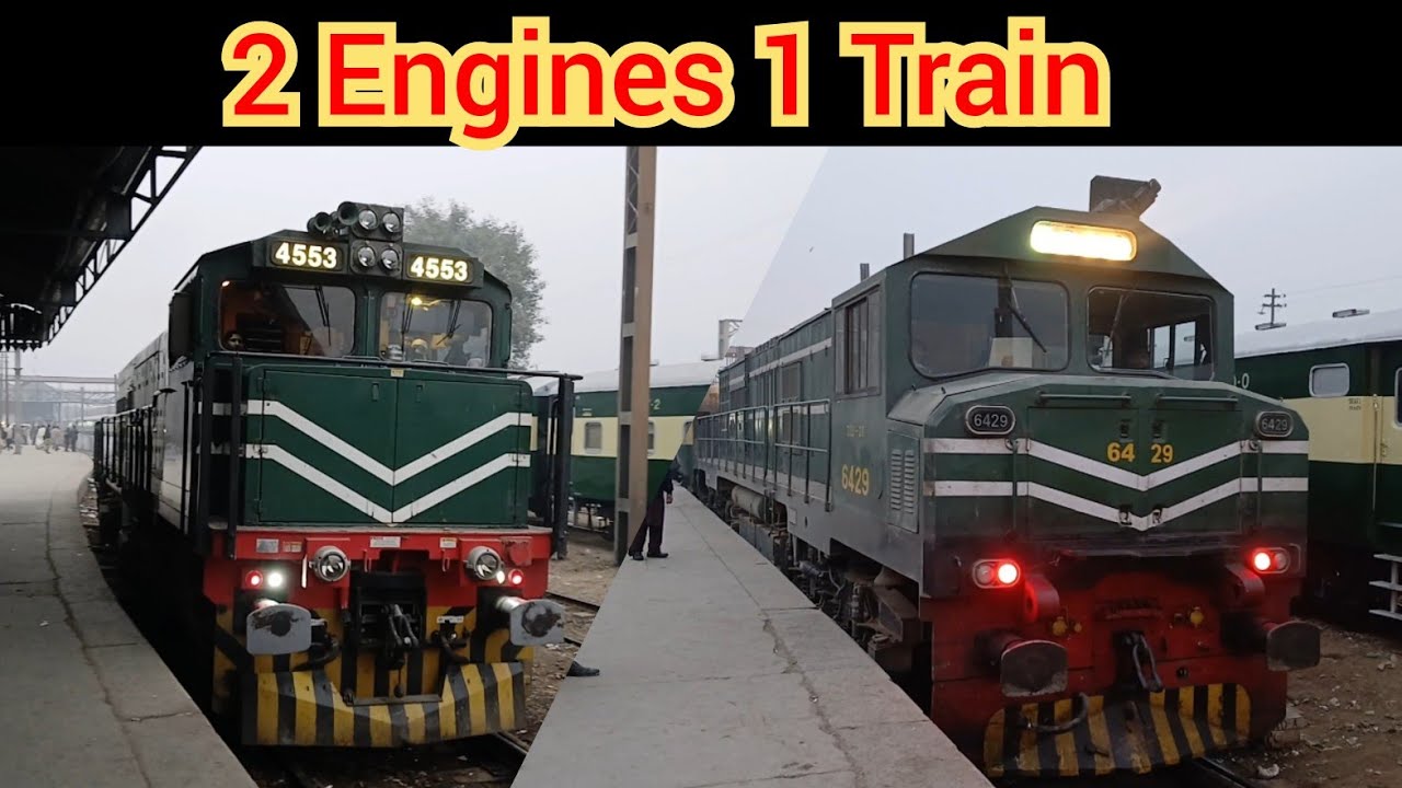 2 Engines 1 Train | Train Travel in Beautiful Weather #travel ...