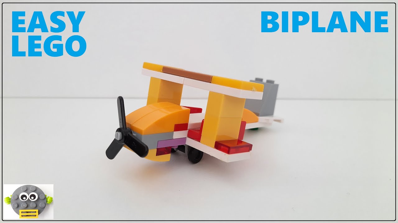 LEGO Biplane Building Instructions "How To" - Ideas - YouTube