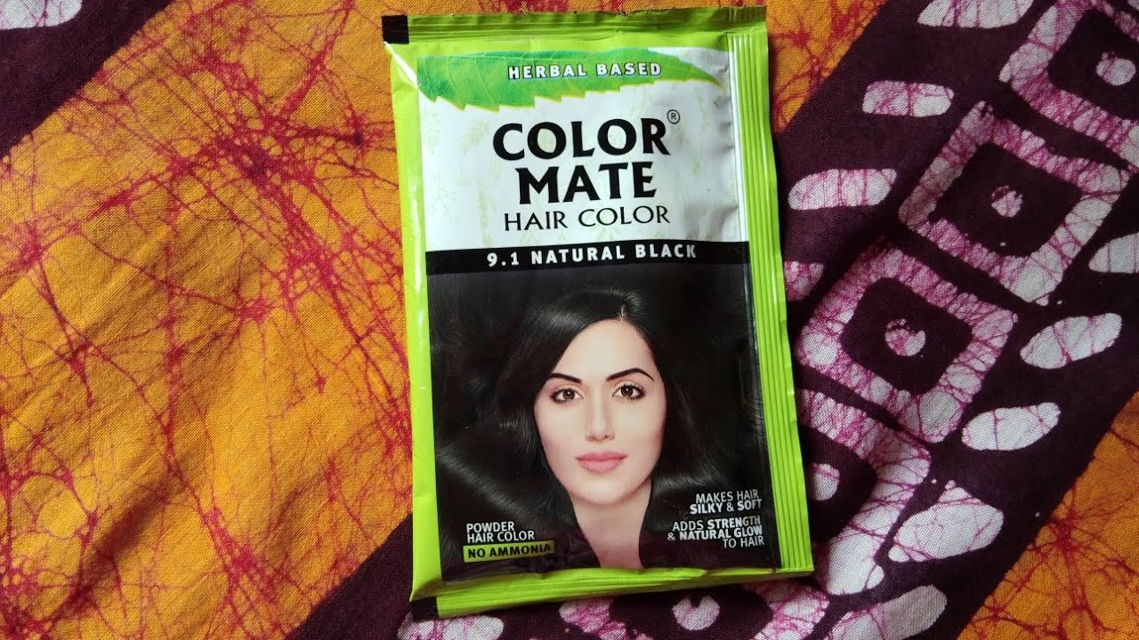 Colormate herbal based hair colour review and demo. - YouTube