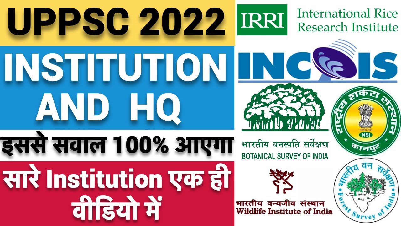 UPPSC 2022 | Miscellaneous | Institutions and Their Headquaters | All ...