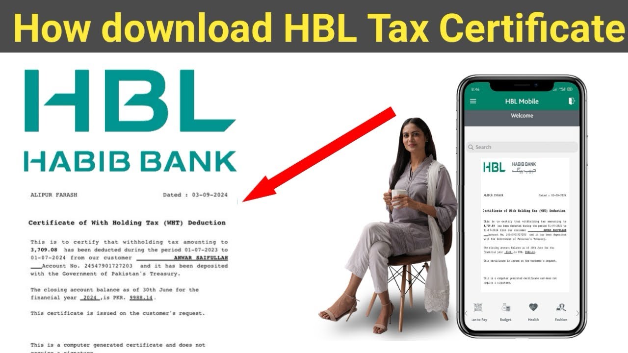 How to download HBL Tax Certificate | HBL Mobile App | Internet Banking ...