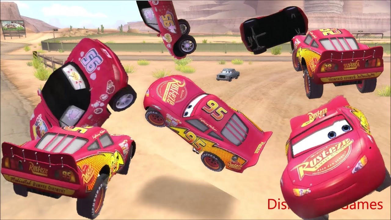 Disney Pixars Cars Movie Game - Crash Mcqueen 204 - Olympic Flying Mia ...