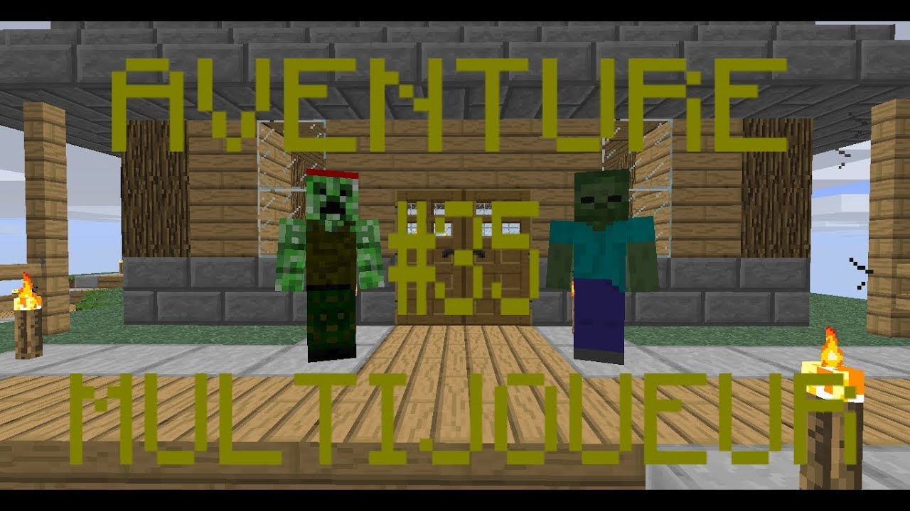 Minecraft Aventure Multijoueur #35 : Le village de PNJ - YouTube