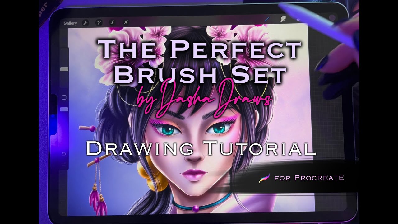 My Perfect Procreate Brushes 🖌️ Drawing Geisha Tutorial 💖 - YouTube