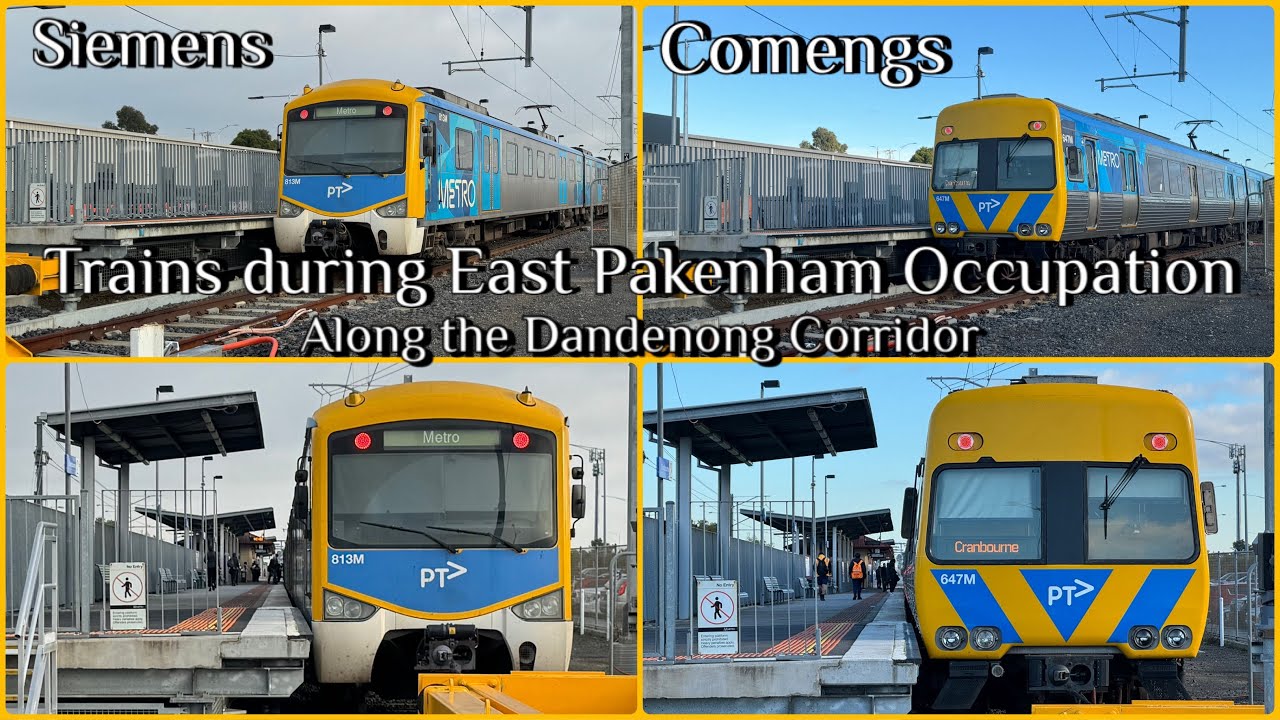 Siemens & Comeng on the Dandenong Corridor Lines | Videos from Multiple ...