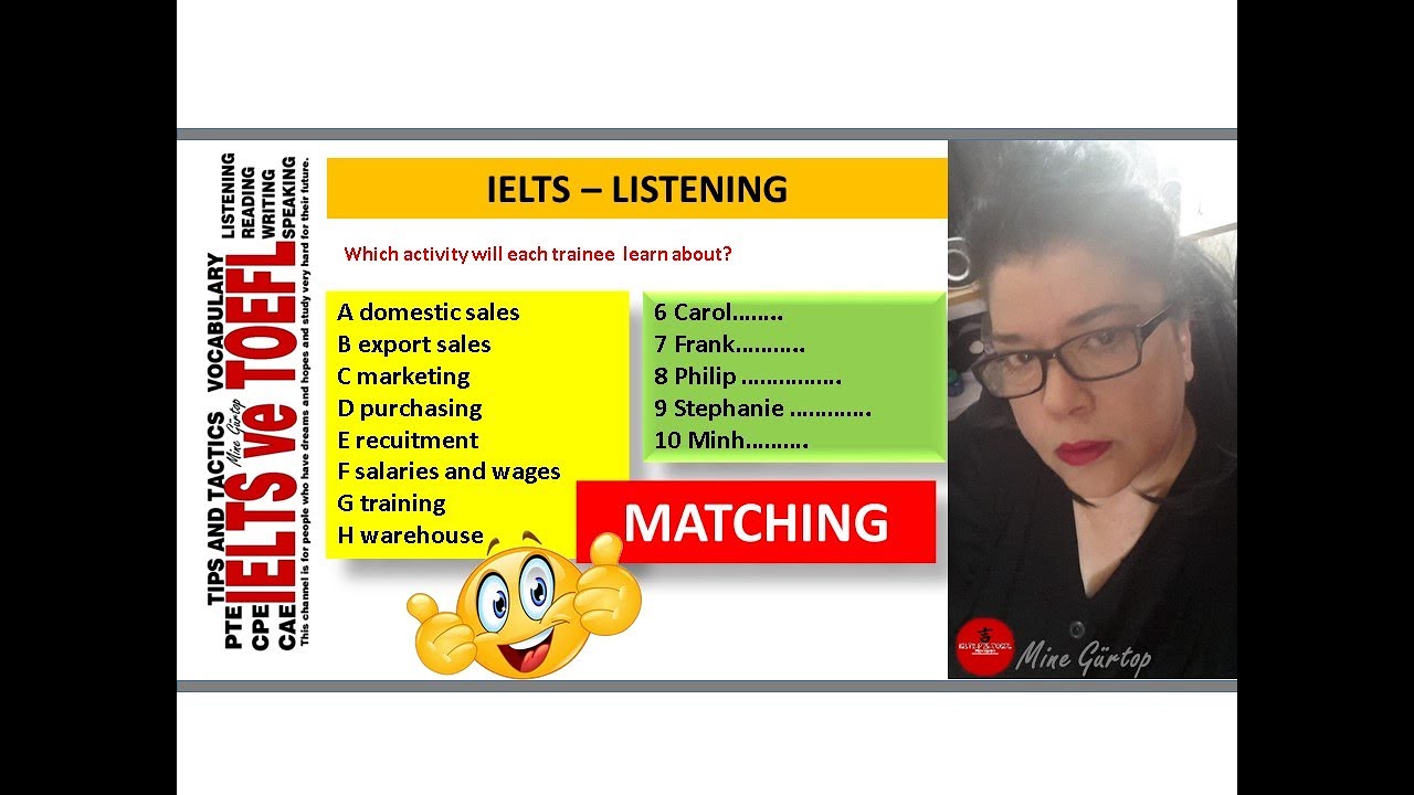 MATCHING PRACTICE FOR IELTS LISTENING YouTube matching-practice-for-ielts-listening-youtube