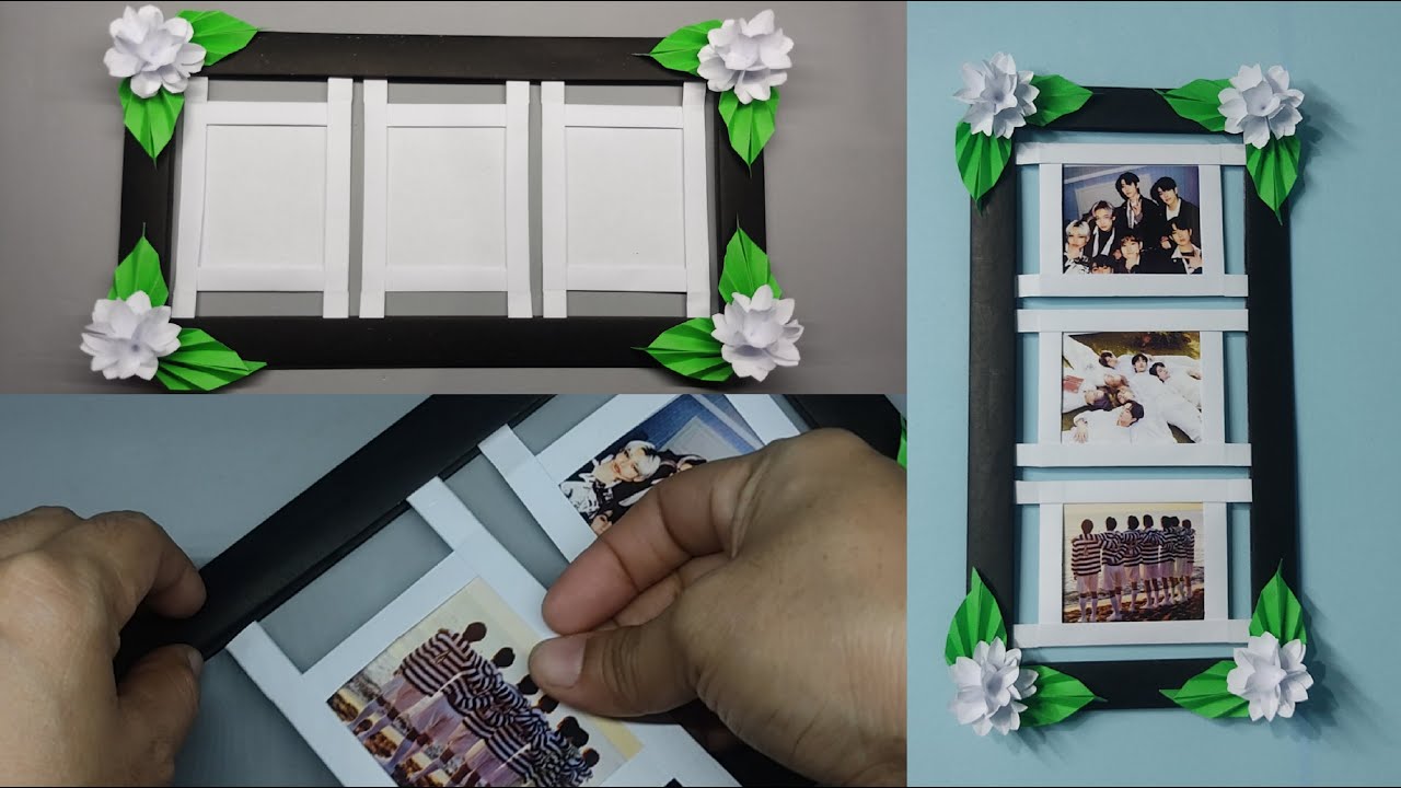 DIY FRAME FOR PHOTOS EASY WALL HANGING DECOR IDEAS - YouTube