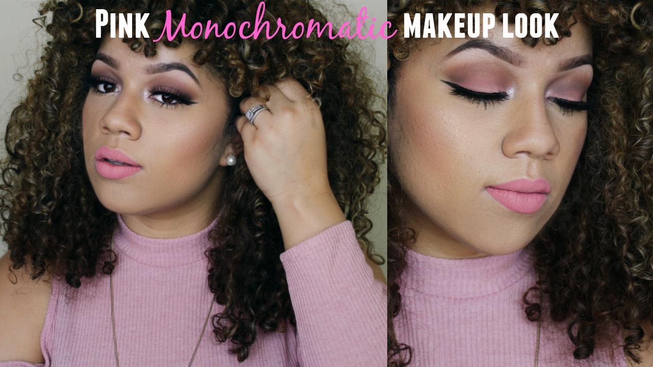 PINK MONOCHROMATIC MAKEUP LOOK | Smashbox Covershot Matte| Wanda Mulzac ...