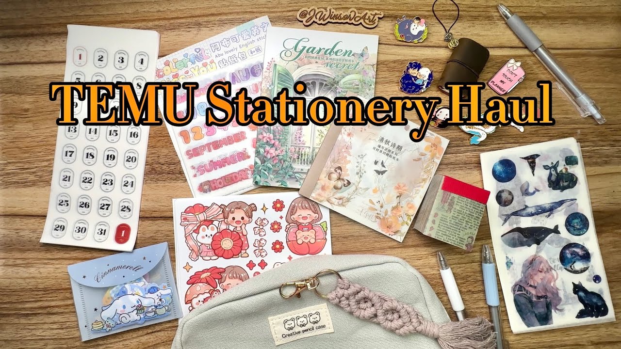 TEMU Stationery and Sticker Haul and Review - YouTube