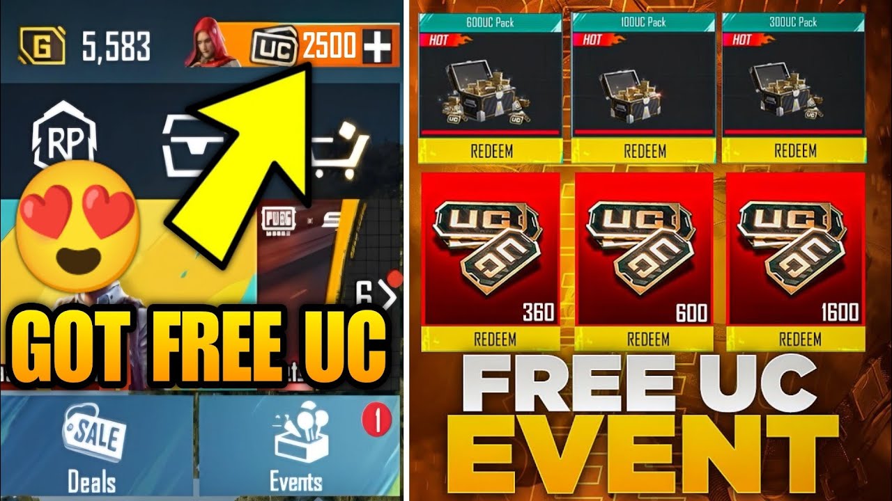 Get FREE 300 UC From Event | Free UC EVENT For Everyone | Get 100, 300 ...