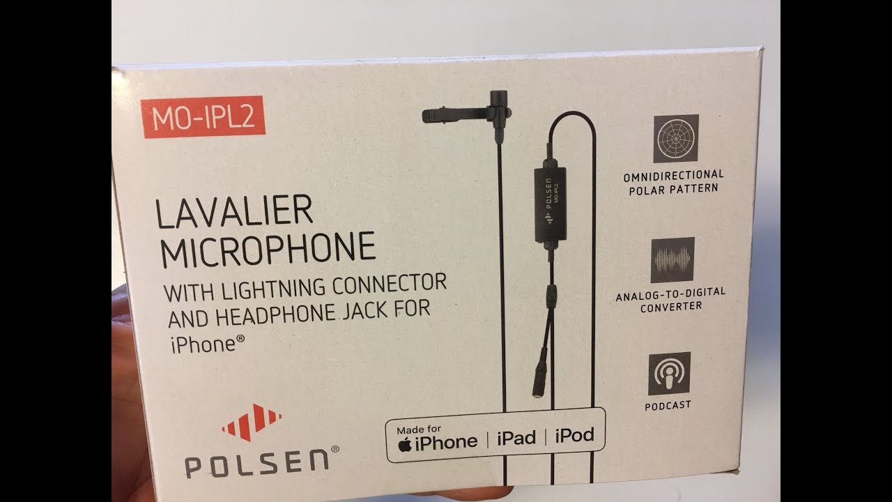 Polsen MO IPL2 Lavalier Microphone MiC Lightning Headphone Jack iOS ...