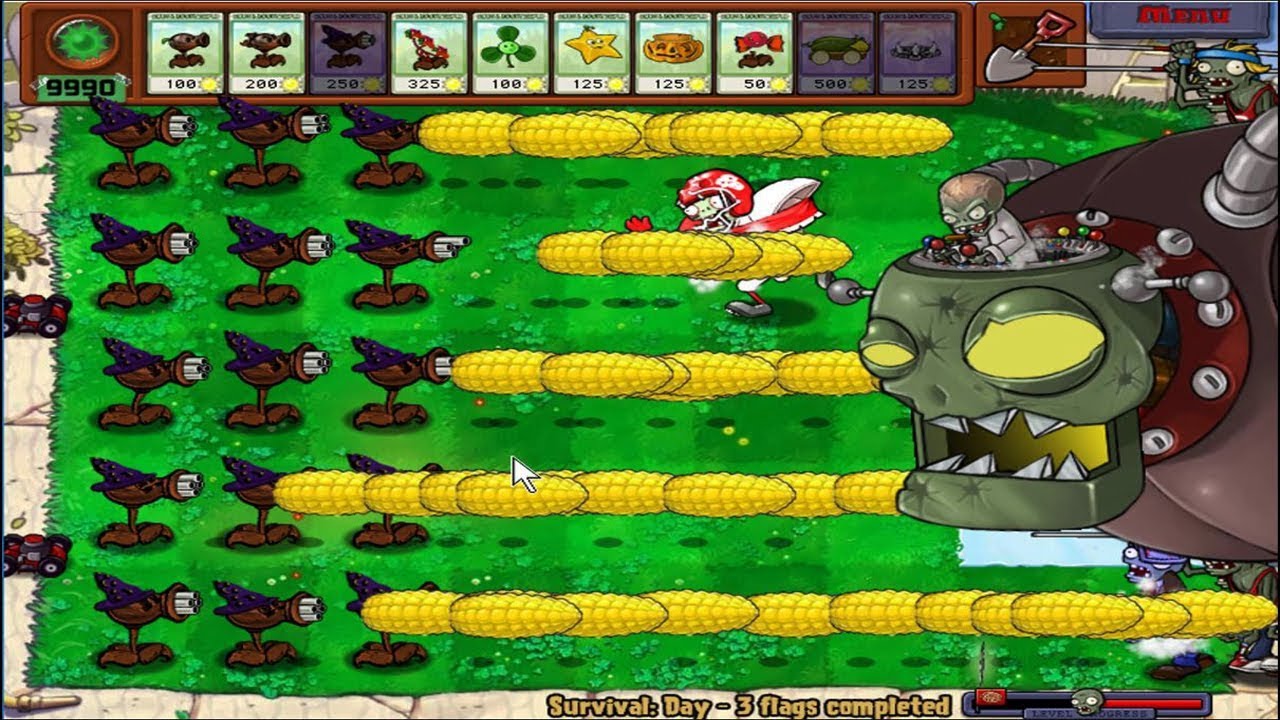 Plants vs Zombies Hack Cob Cannon Gatling Pea vs Threepeater Cannon ...