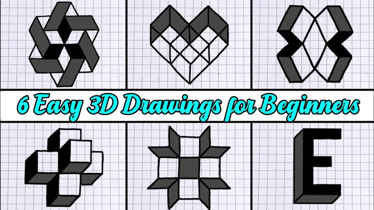 Easy 3D Drawing Tricks for Beginners | Ashar 2M - YouTube