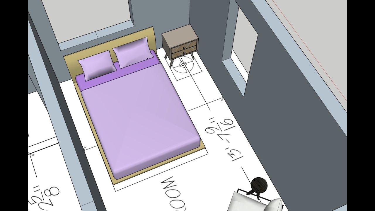 Adding QUICK FURNITURE, DOORS AND WINDOWS to SketchUp Floor Plan | PART 2 - YouTube