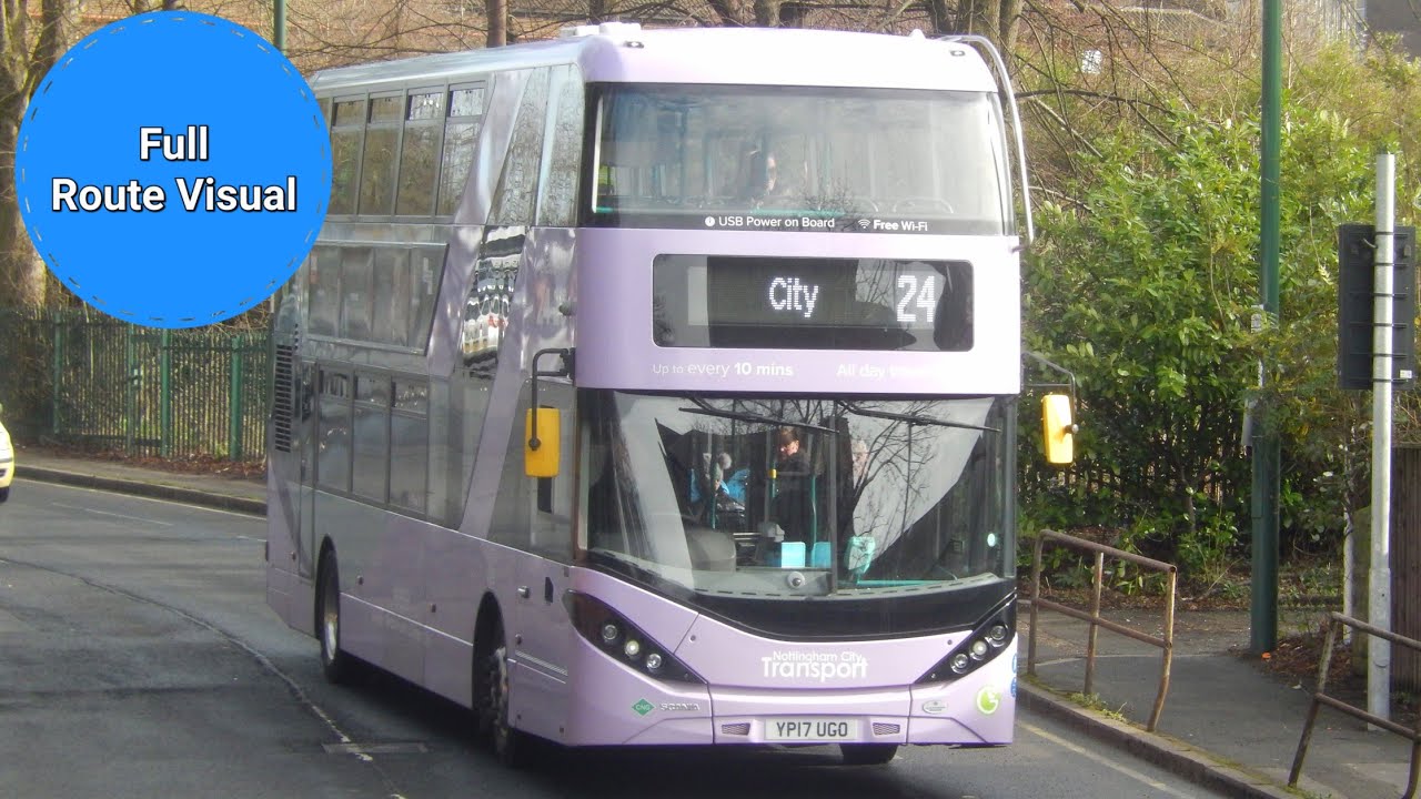 NCT Lilac Line 24 Full Route Visual- Westdale Lane to City, King Street ...
