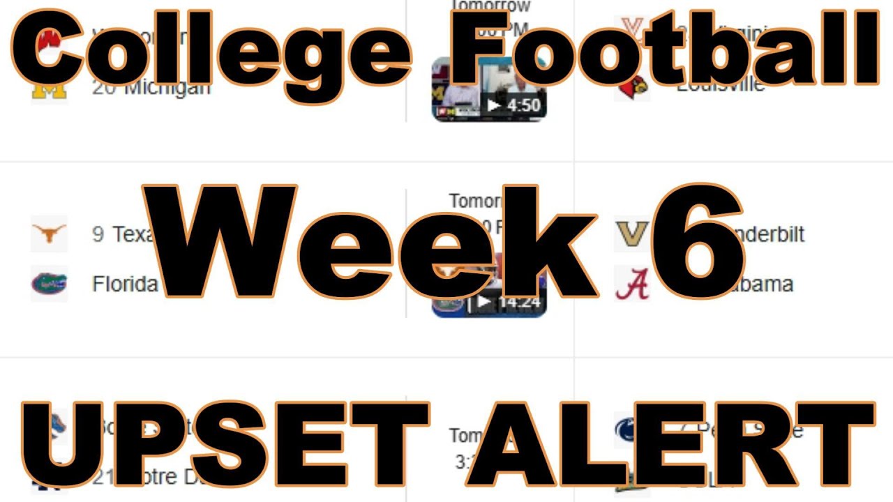 2025 College Football Week 6 UPSET ALERT 🚨 - YouTube