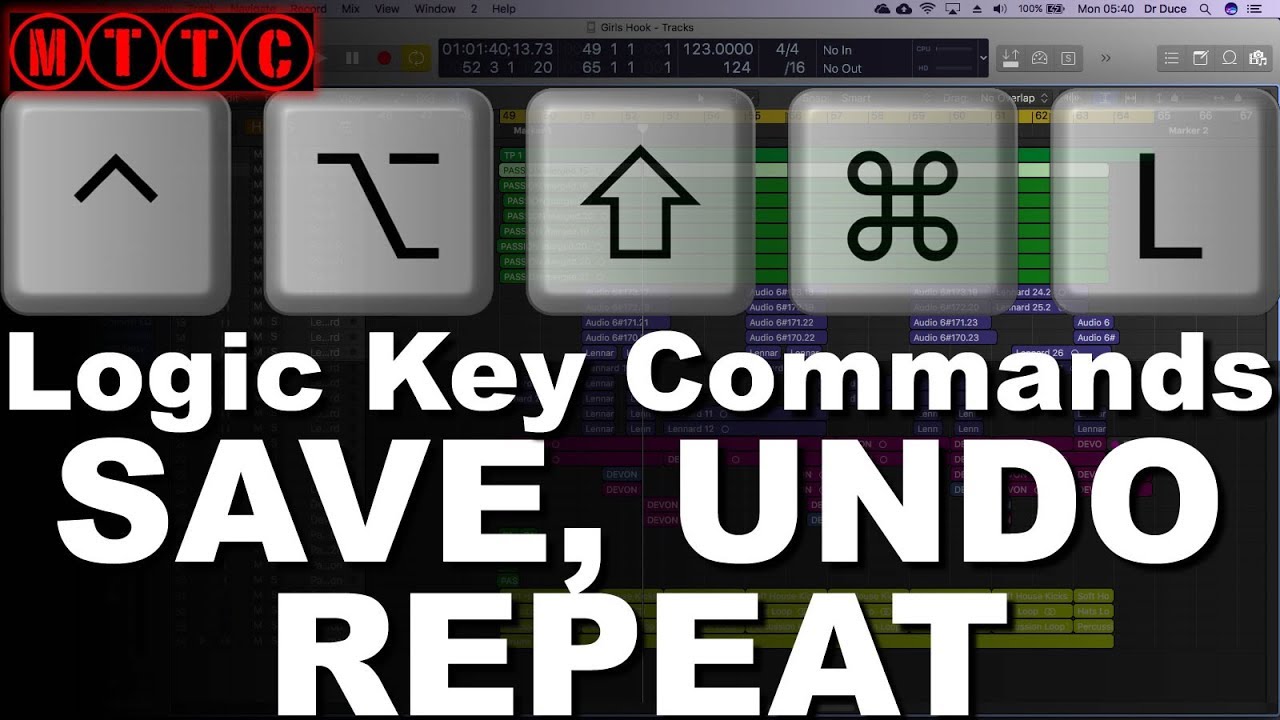 Logic Pro X Key Commands Select All Repeat Undo And Save MTTC Logic Pro X Key Commands Select All Repeat Undo And Save MTTC