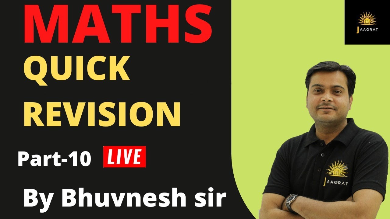 Maths Quick Revision (PART-10) | By Bhuvnesh sir - YouTube