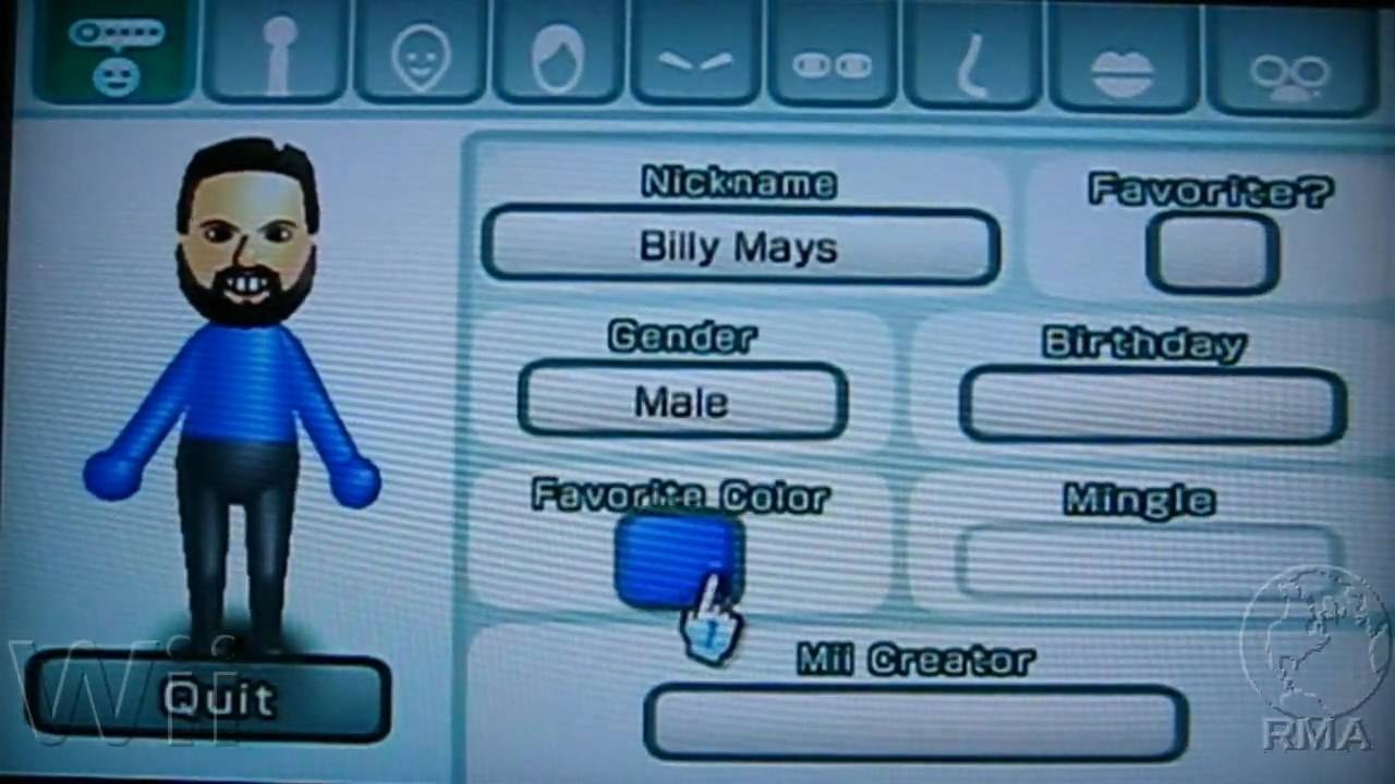 Mii Tutorial #8 - How To Make Billy Mays (Tribute to Billy Mays) - YouTube